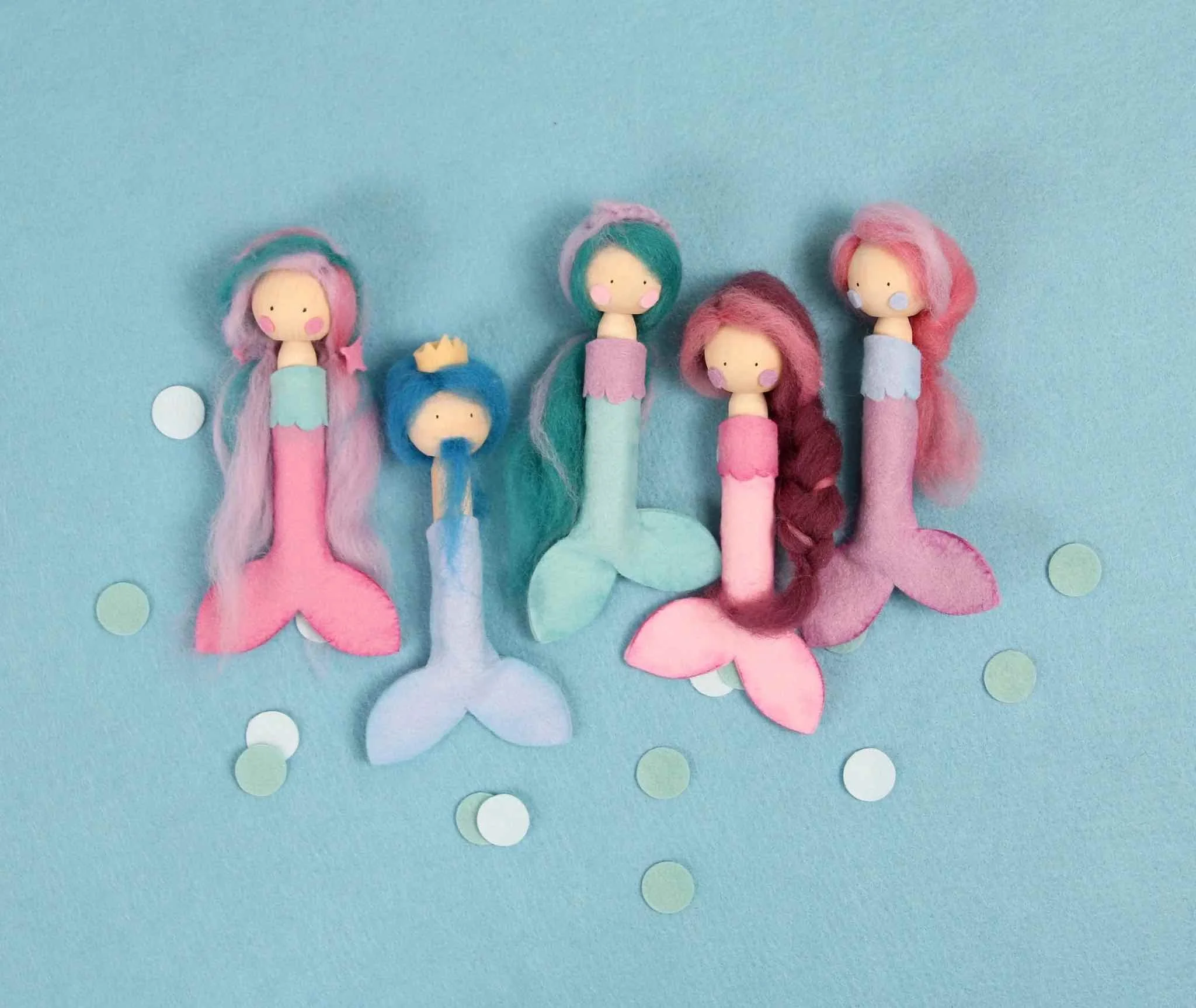 15 Mermaid Doll Patterns with Felt (Free and Easy DIY Sewing Patterns ...