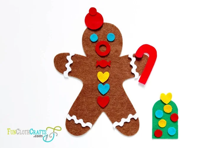 Gingerbread Man Felt Board Free Printable Template | Fun Cloth Crafts ...