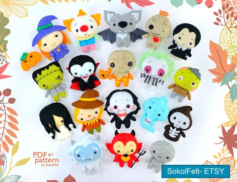 Hauntingly Beautiful: The Best DIY Felt Halloween Ornaments [Guide] | Fun Cloth Crafts - Felt ...