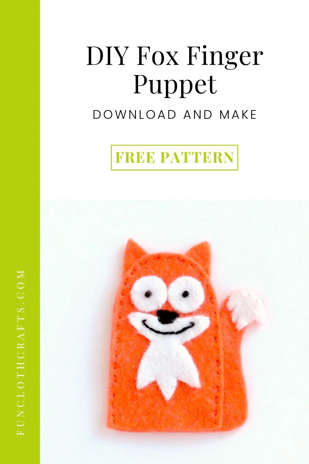 How to Make Fox Finger Puppet (Free Pattern) | Fun Cloth Crafts - Felt ...
