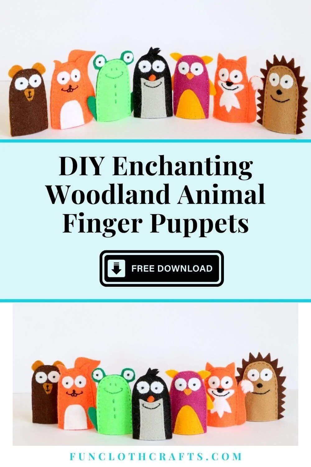 Enchanting Woodland Animal Finger Puppets [Free Pattern] | Fun Cloth ...