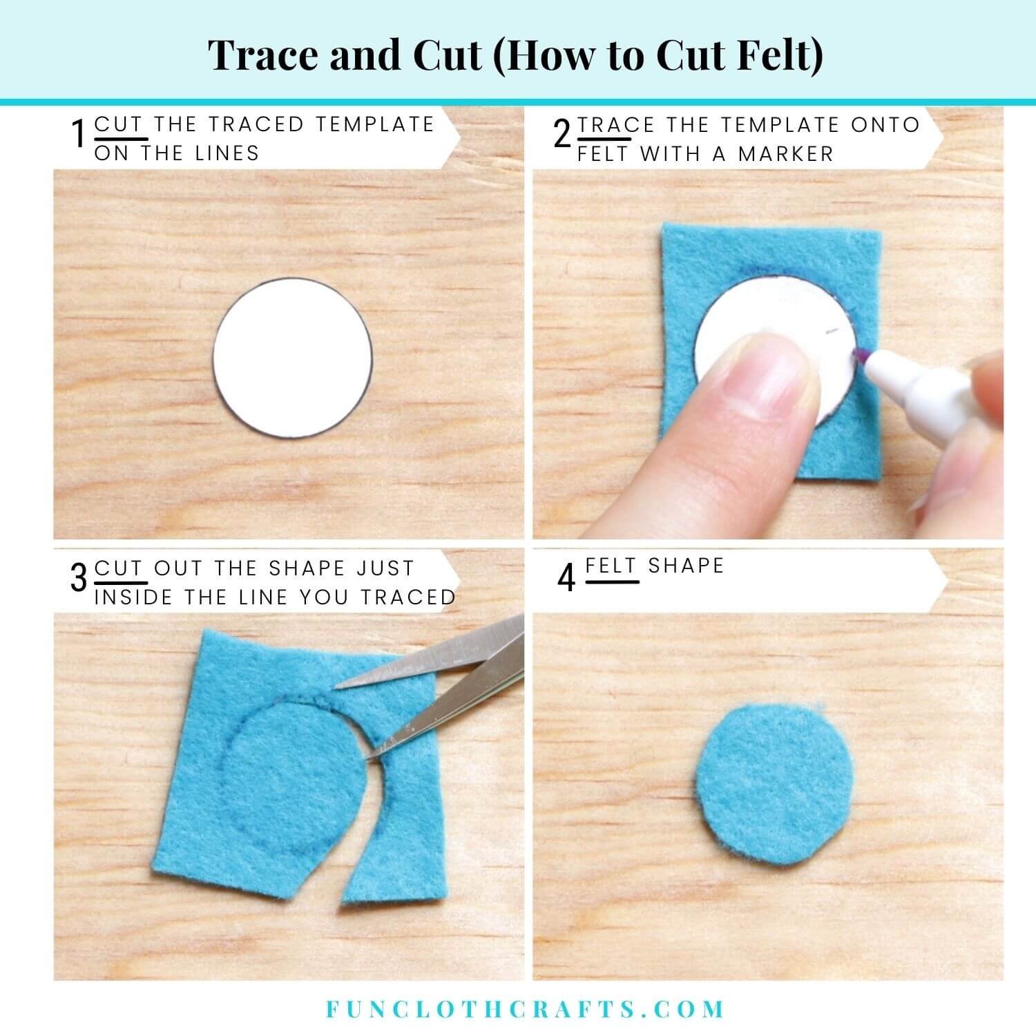 Step by Step Tutorial: Learn How to Cut Out Felt | Fun Cloth Crafts ...