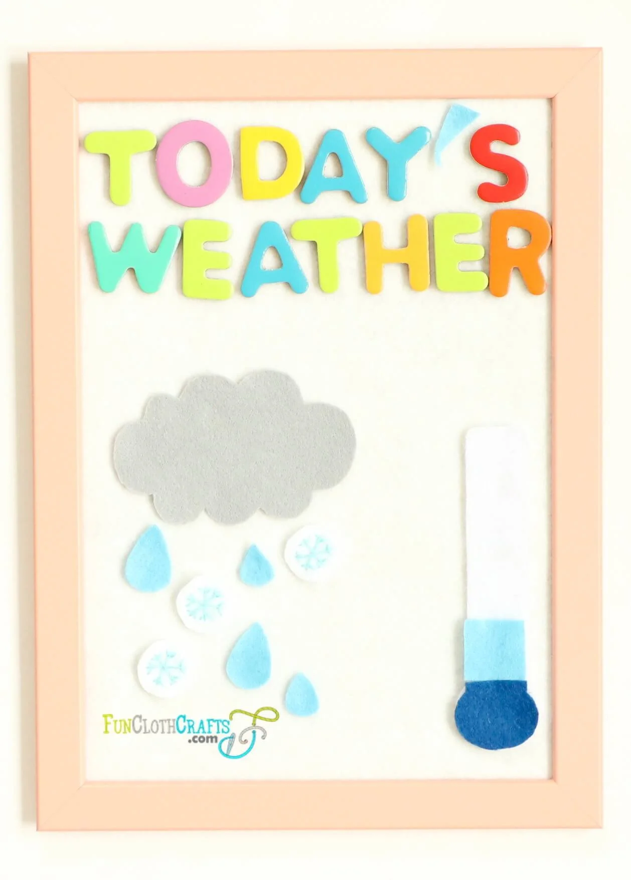 DIY: Felt Weather Board with Free Template | Fun Cloth Crafts - Felt ...