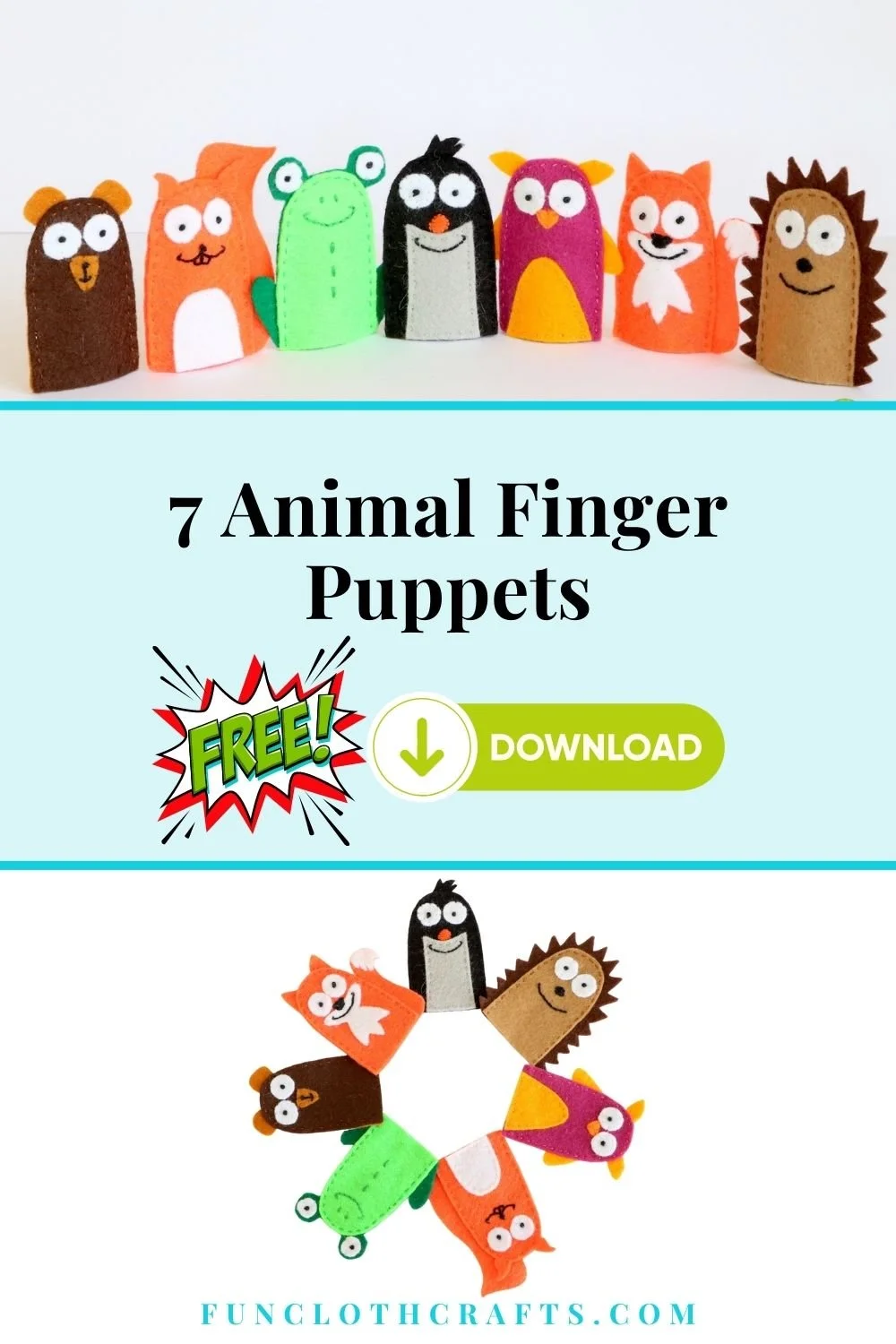 Enchanting Woodland Animal Finger Puppets [Free Pattern] | Fun Cloth ...
