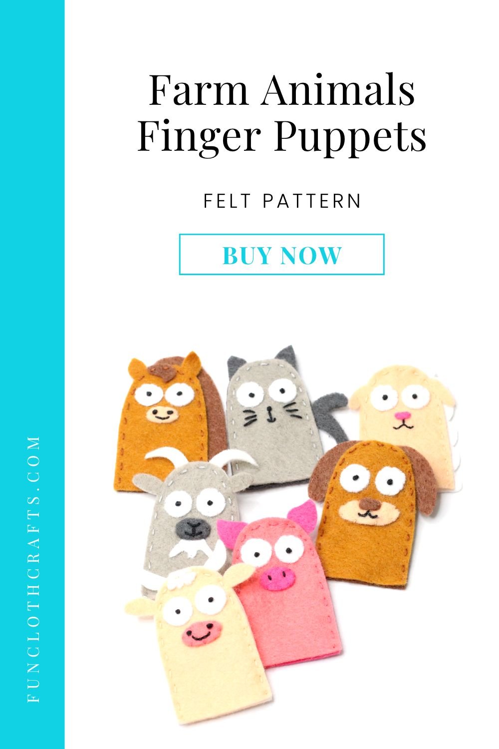 Easy to Make Farm Animal Finger Puppets | Fun Cloth Crafts - Felt Craft ...