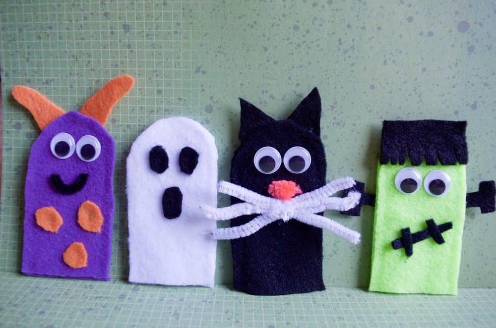 15 DIY Halloween Finger Puppets | Fun Cloth Crafts - Felt Craft Patterns