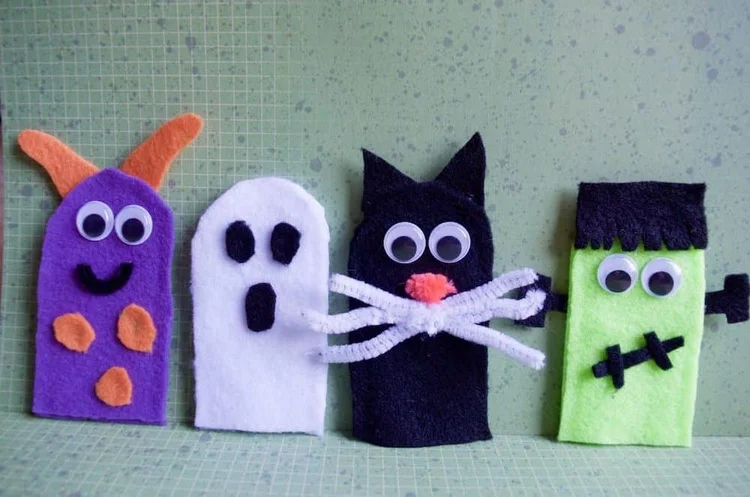 15 DIY Halloween Finger Puppets | Fun Cloth Crafts - Felt Craft Patterns