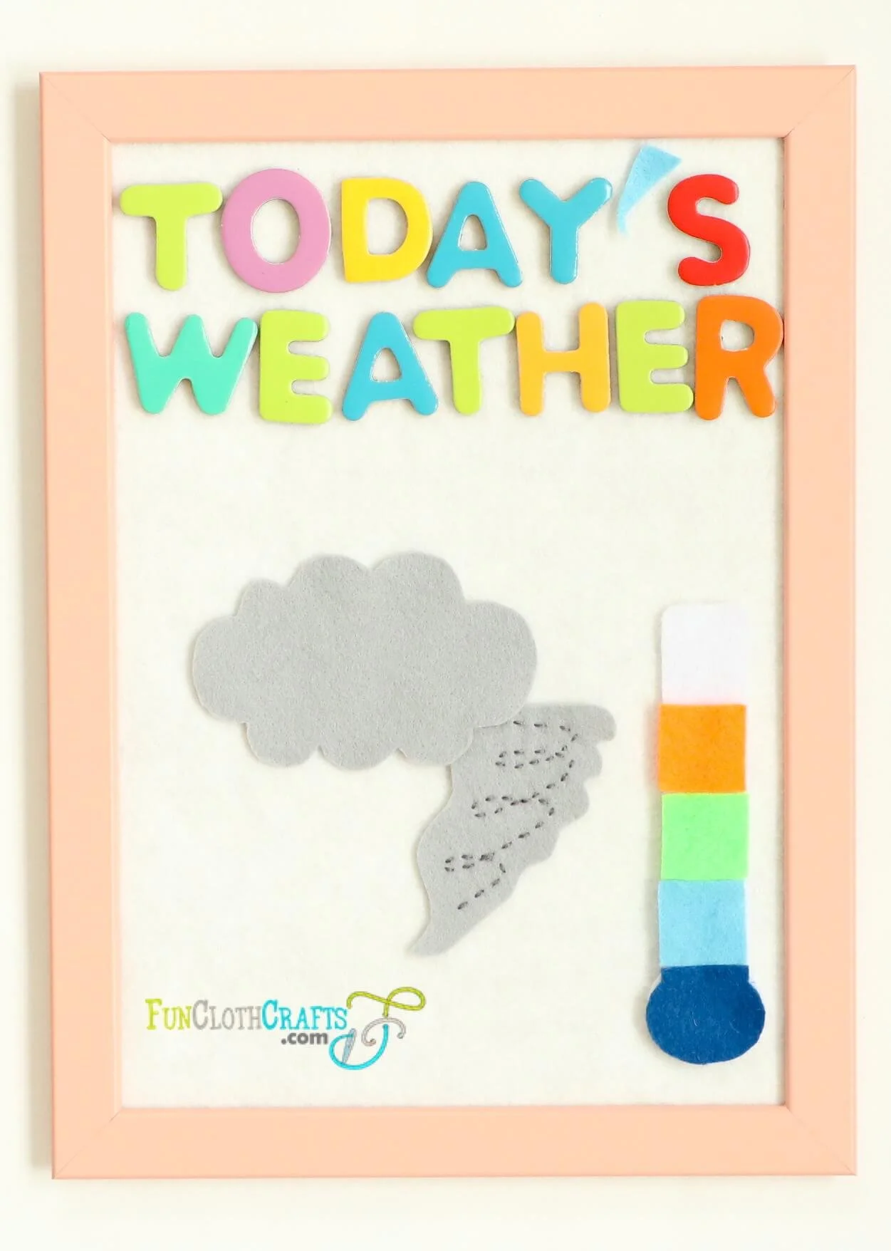 DIY: Felt Weather Board with Free Template | Fun Cloth Crafts - Felt ...