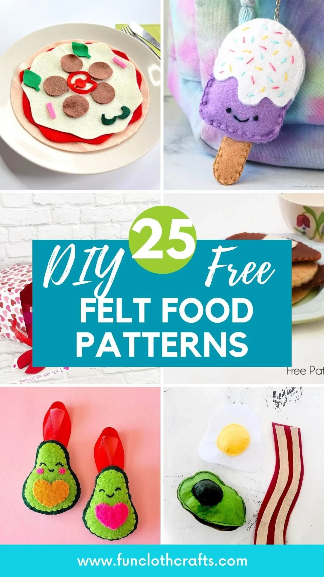 25 Free Felt Food Patterns and Tutorials | Fun Cloth Crafts - Felt ...