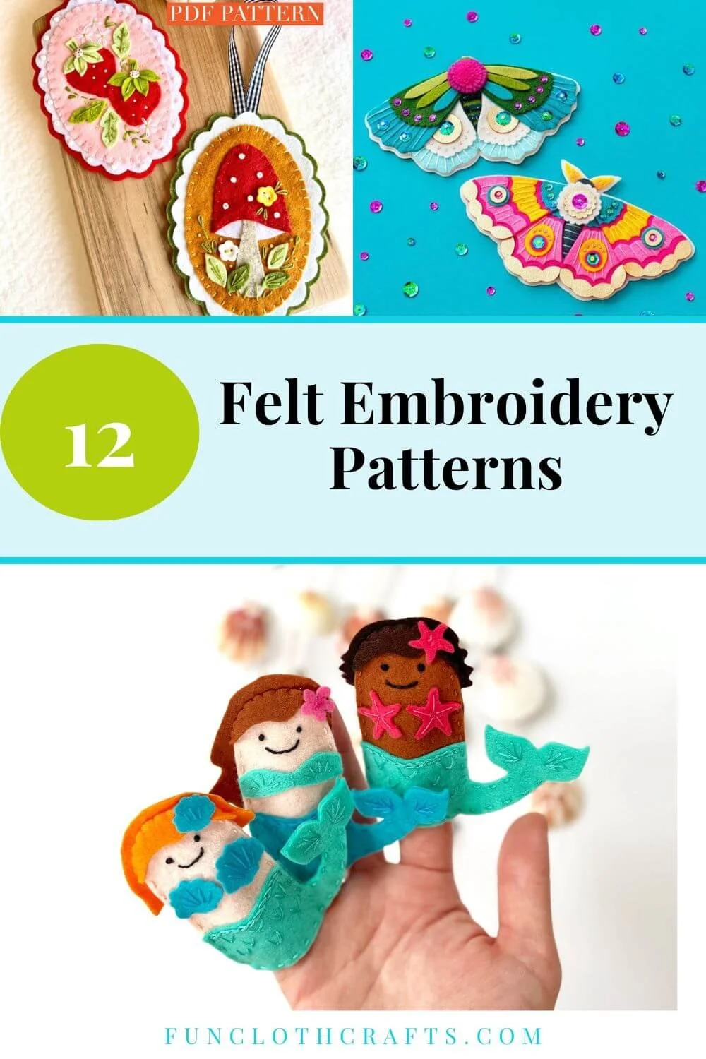 12 Lovely Felt Embroidery Patterns | Fun Cloth Crafts - Felt Craft Patterns