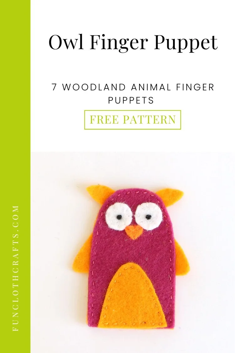 Easy Owl Finger Puppet with Free Pattern | Fun Cloth Crafts - Felt ...
