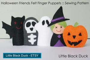 15 DIY Halloween Finger Puppets | Fun Cloth Crafts - Felt Craft Patterns