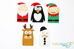 DIY Christmas Finger Puppets (Free Patterns) | Fun Cloth Crafts - Felt ...
