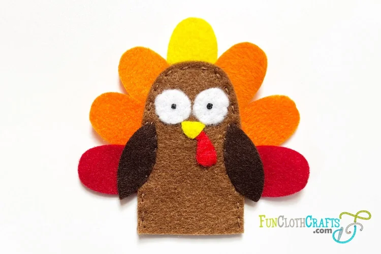 Thanksgiving Crafts: Turkey Finger Puppet (Free Pattern) | Fun Cloth ...