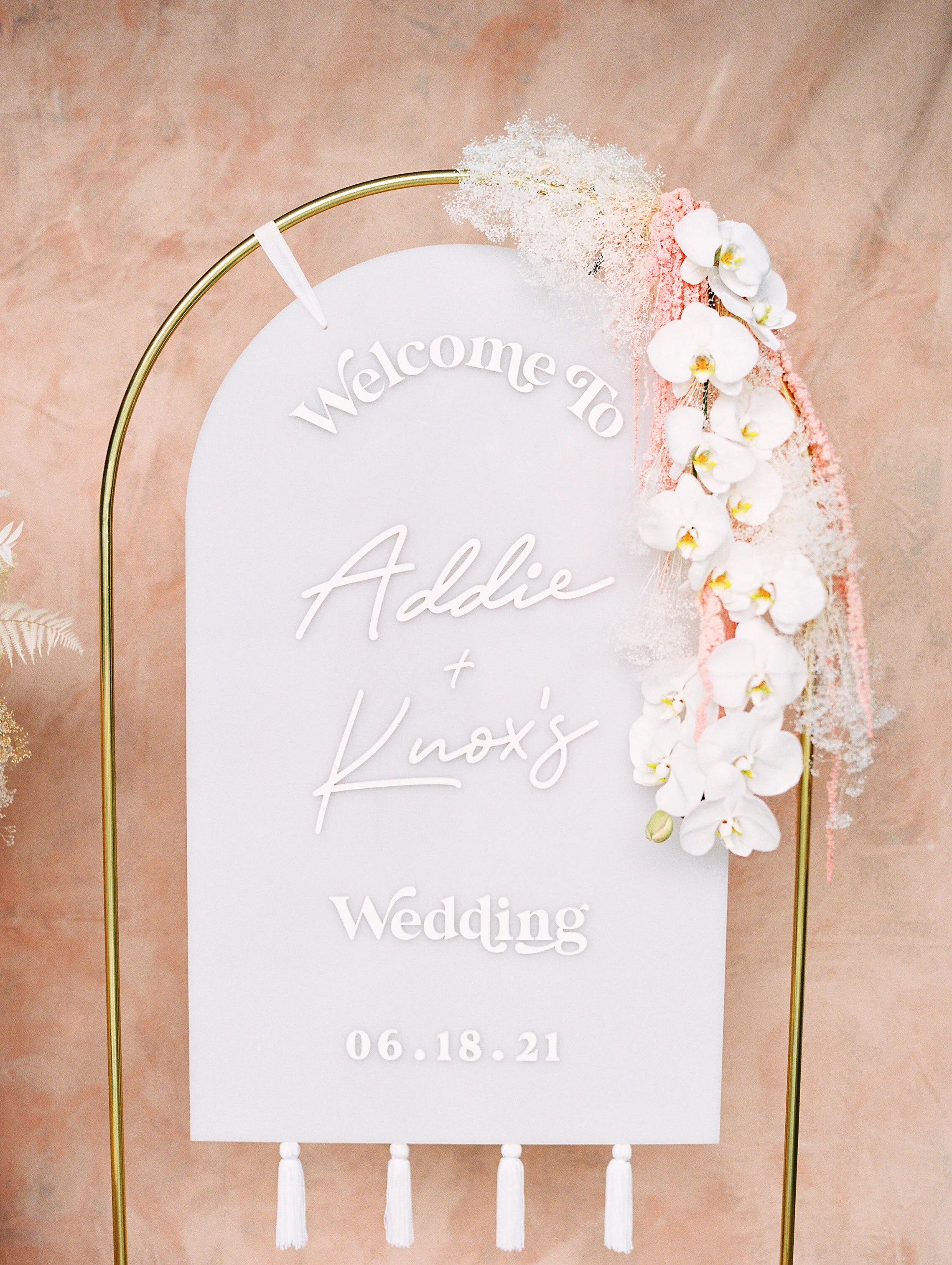 Signs Acrylic Welcome Sign Half Arch Welcome Sign Wedding Welcome Sign ...