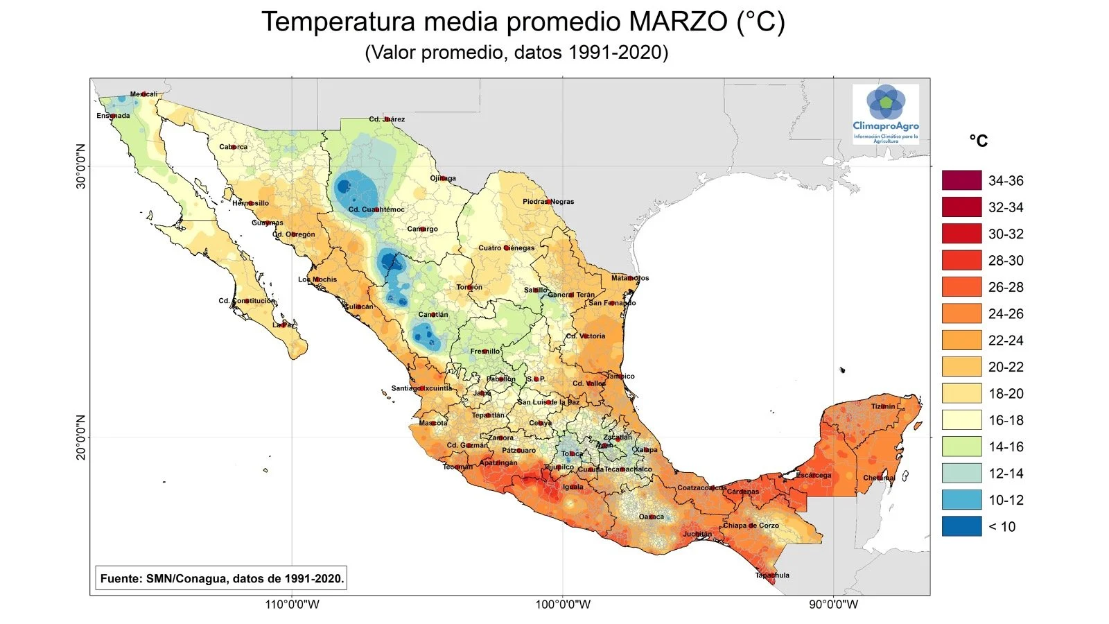 Atlas Climático para la Agricultura de Mexico — climaproagro