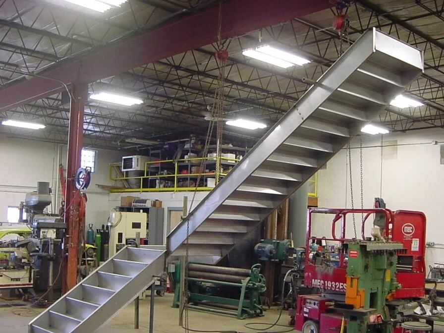 This stainless steel staircase was created in Milwaukee with custom ...
