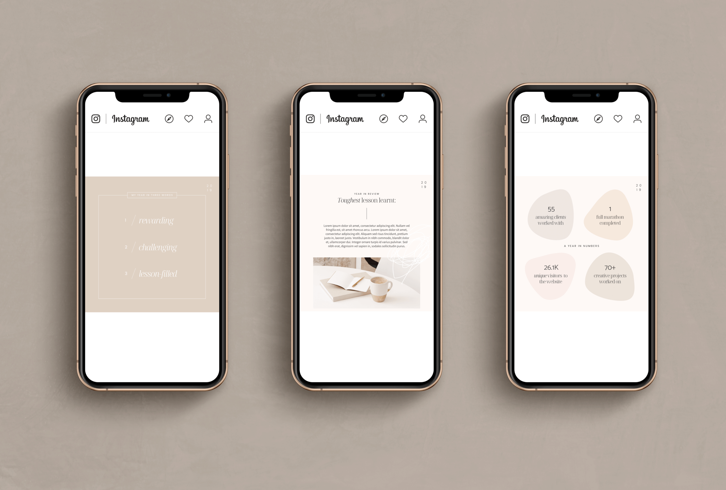 In Review Instagram Templates — Creative Process Templates + Resources