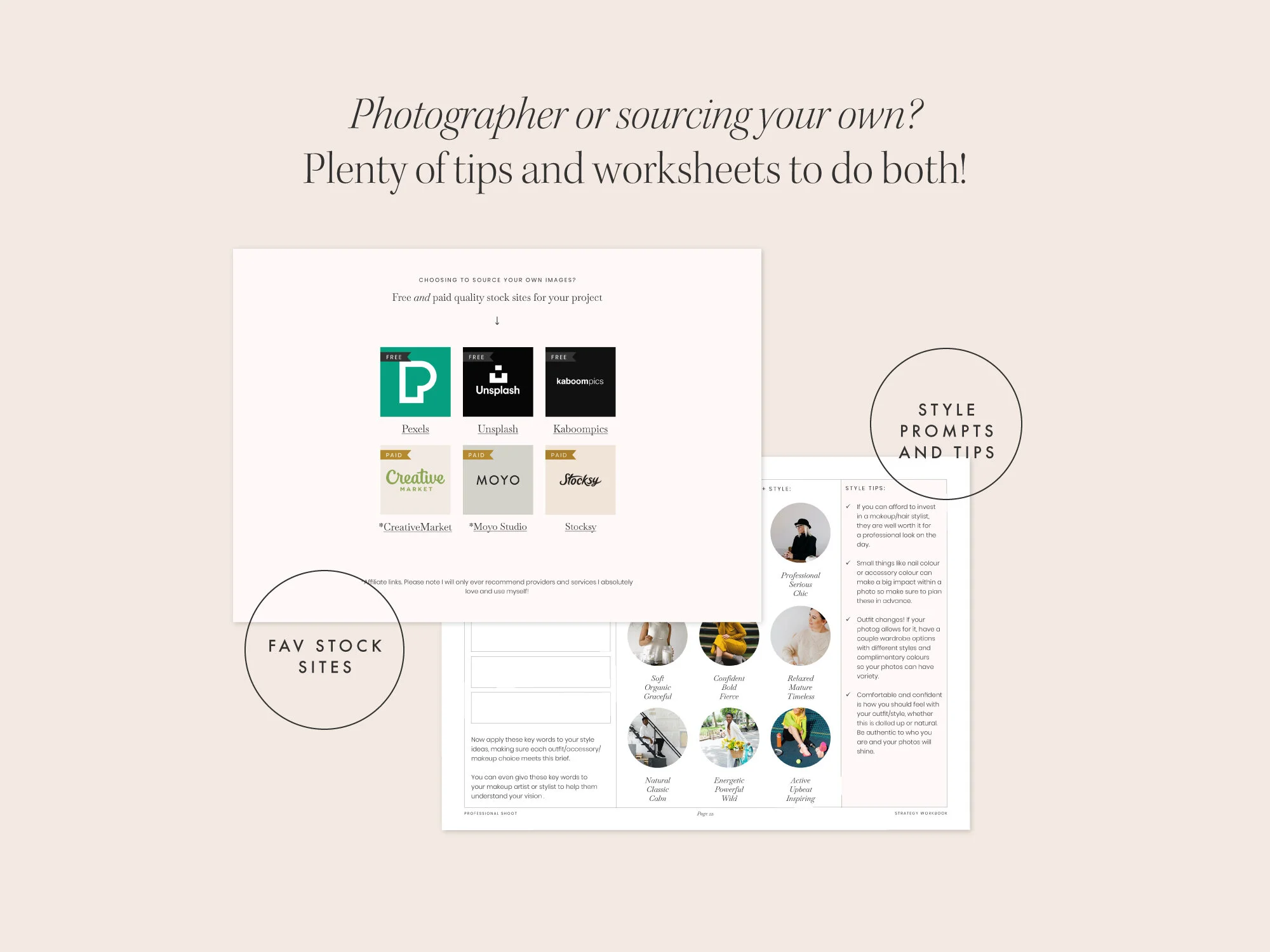 Photoshoot & Imagery Strategy Workbook — Creative Process Templates ...