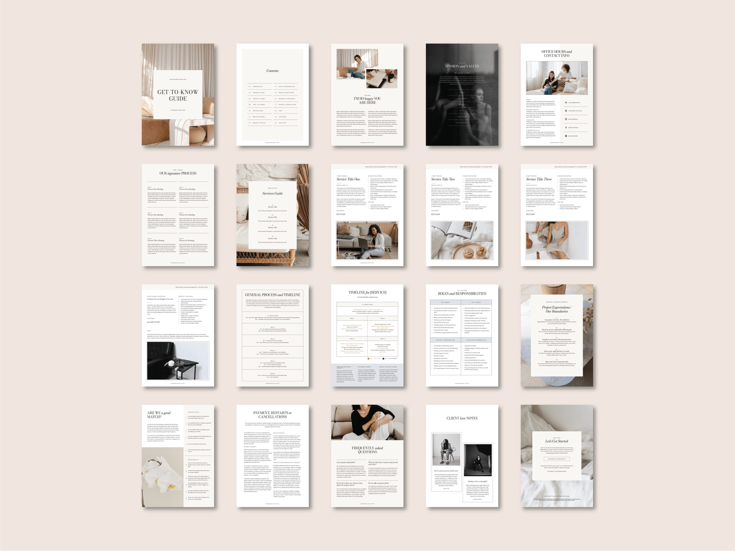 Welcome/Media Kit Template — Creative Process Templates + Resources