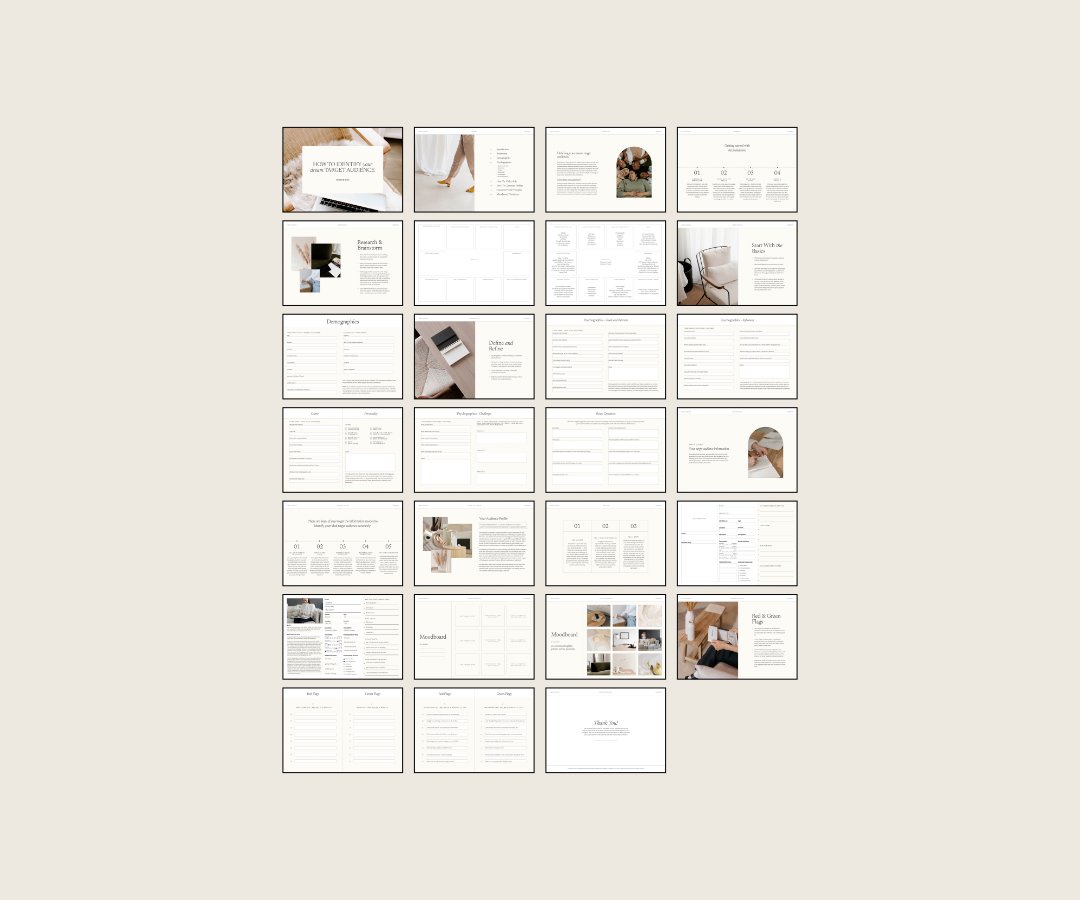 Dream Client Target Audience Workbook — Creative Process Templates ...