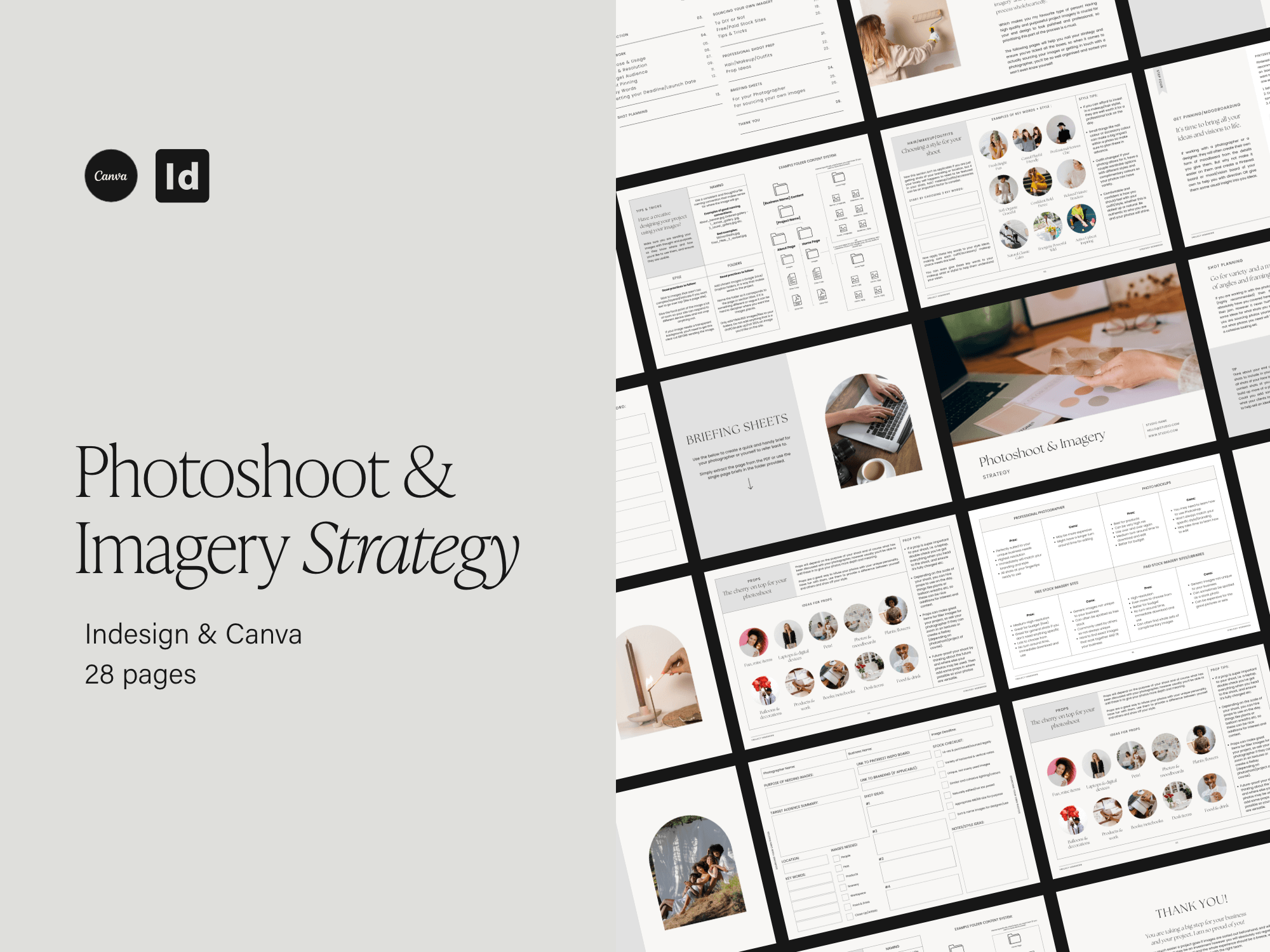 Photoshoot and Imagery Strategy Template — Creative Process Templates ...
