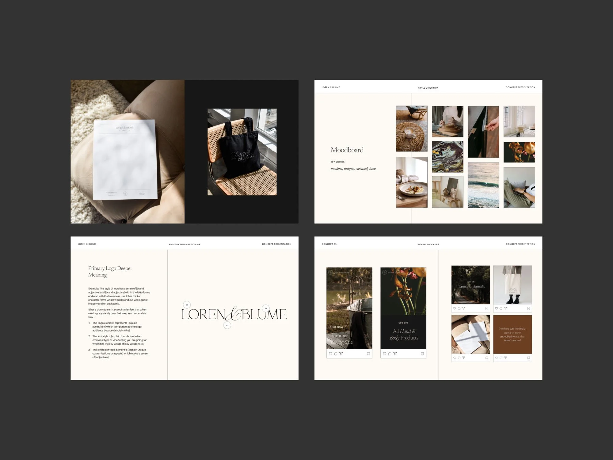 Brand Concept Presentation Template + BONUS Font Selection Template ...