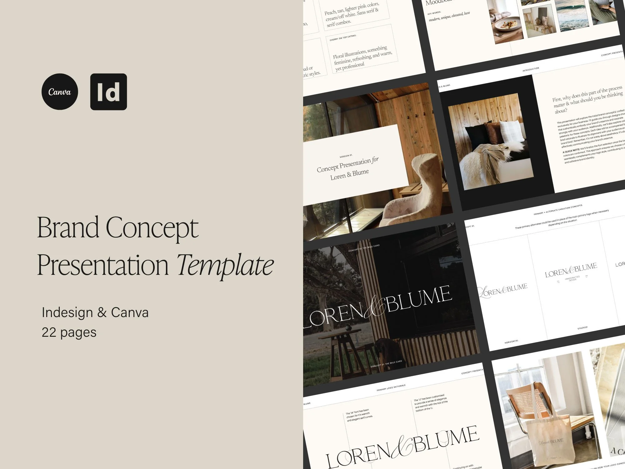 Brand Concept Presentation Template + BONUS Font Selection Template ...
