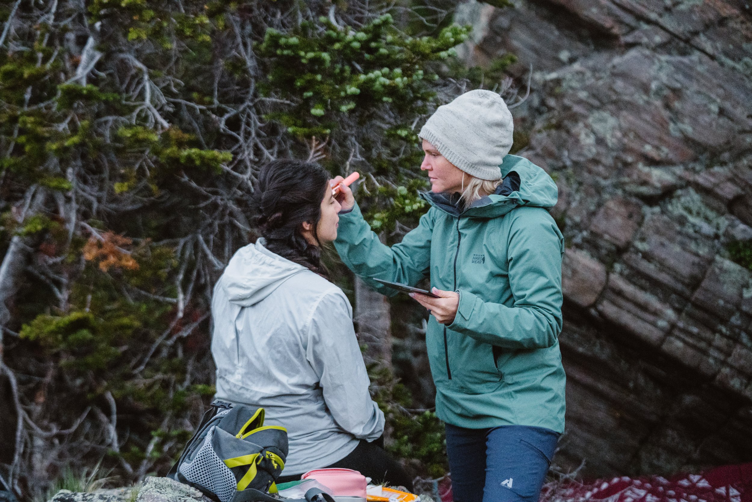 Behind the scene — Wild Brides Backcountry adventure elopement hair and ...