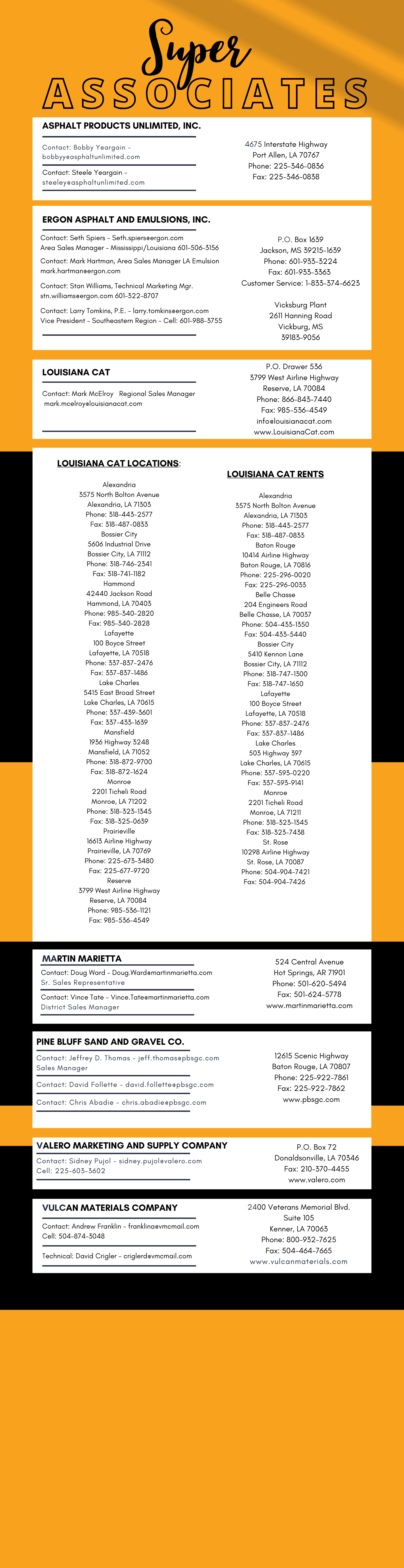 Super Associate Member Directory — Louisiana Asphalt Pavement Association