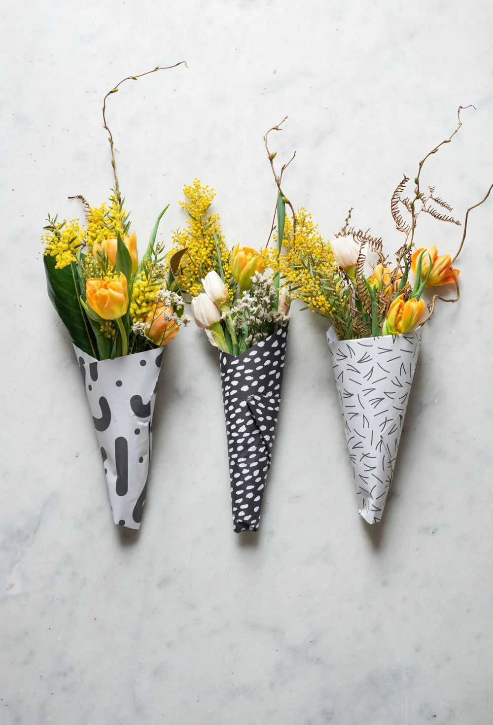 MINI SPRING POSIES WRAPPED IN PAPER: TUTORIAL | Hannah Bullivant ...