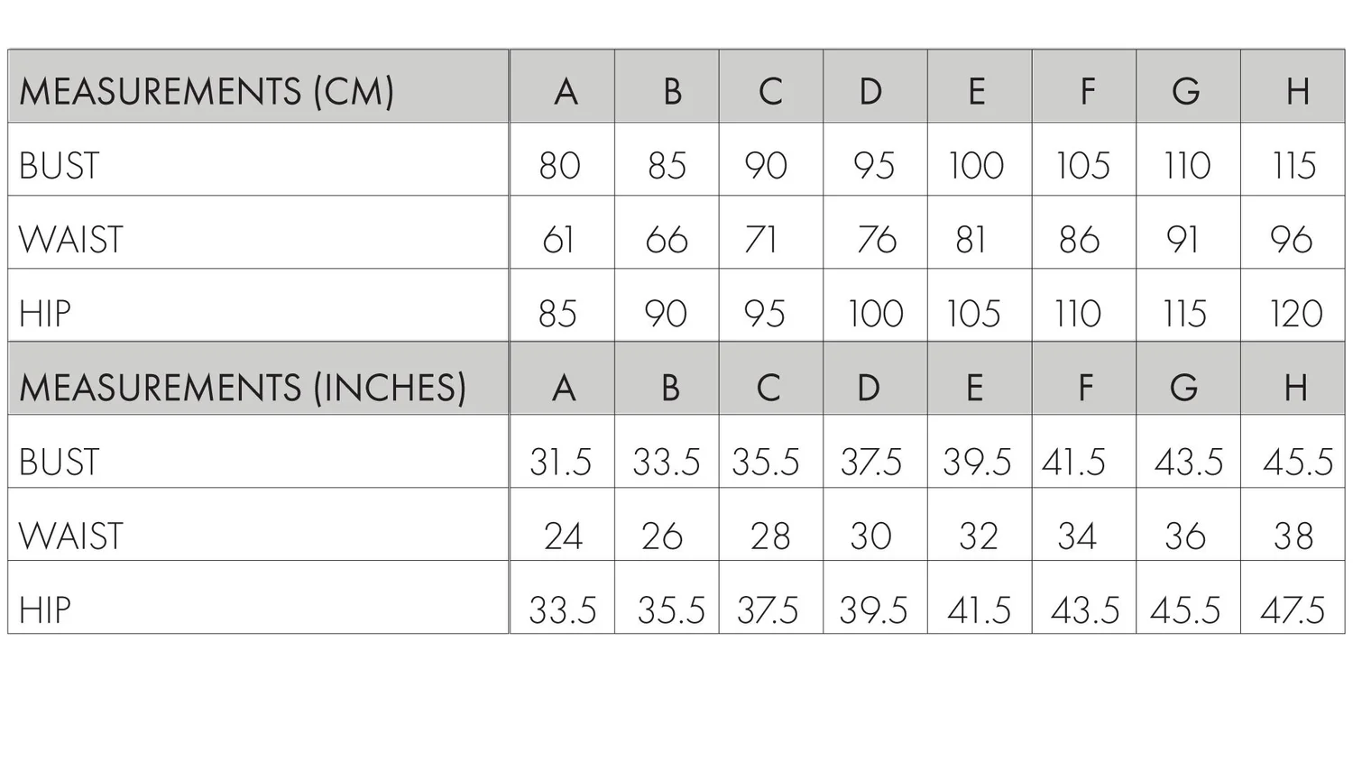 Size Guide — Sew Love Patterns