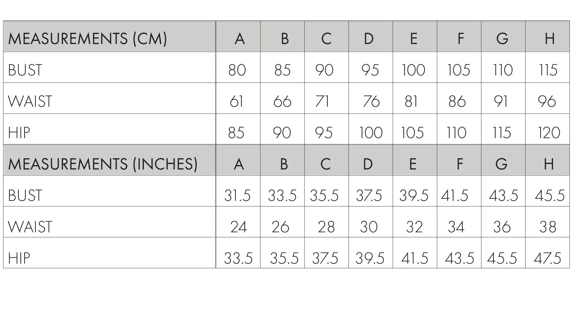 Size Guide — Sew Love Patterns