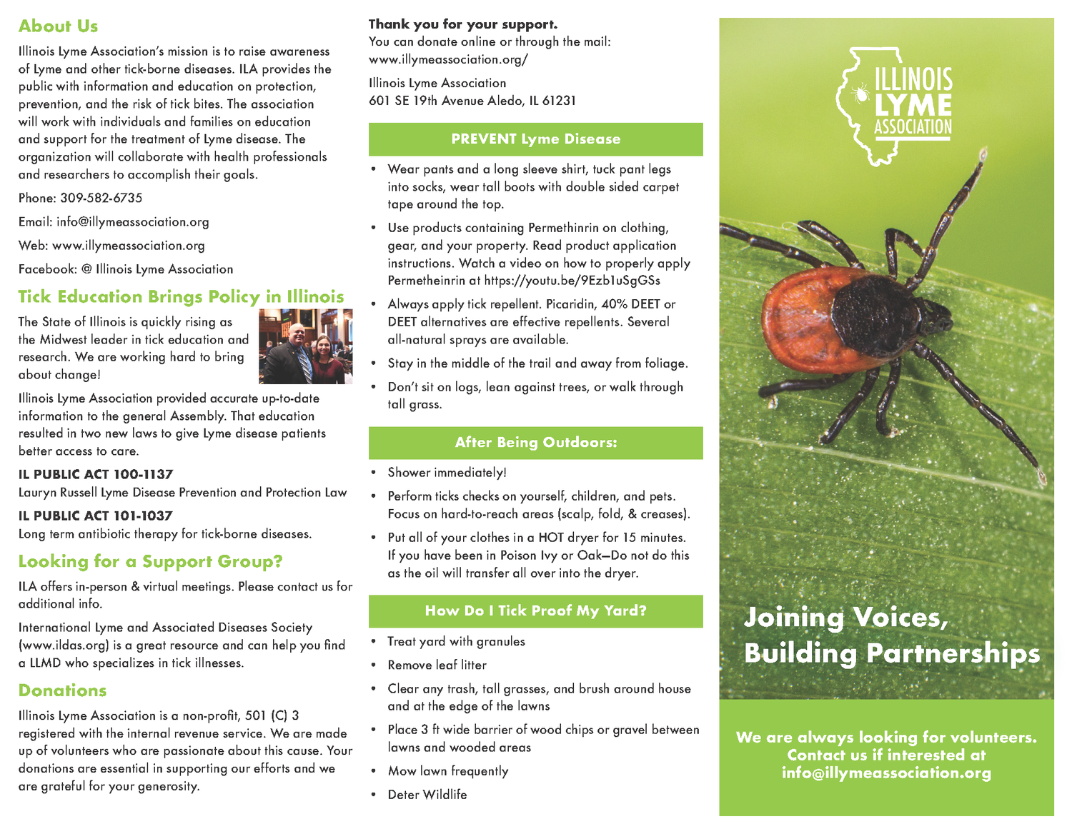 ILA Brochure — Illinois Lyme Association