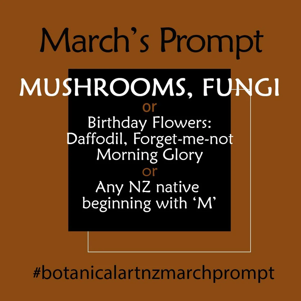 MARCH - Monthly Botanical Prompt — Botanical Art Society of New Zealand