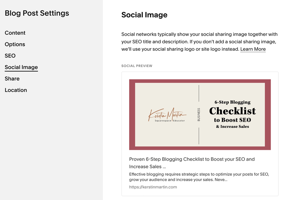 Squarespace: What is the best thumbnail size for social media ...