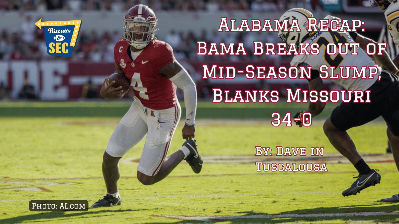 Alabama Recap: Bama breaks out of midseason slump — Biscuits & SEC