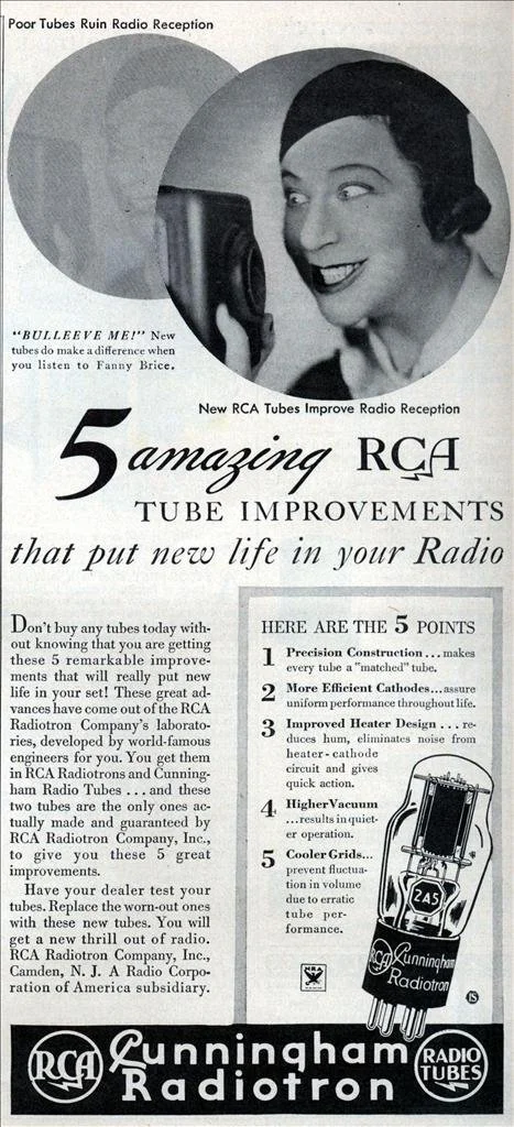 RCA Cunningham Radiotron — Retro Vintage Modern Hi-Fi