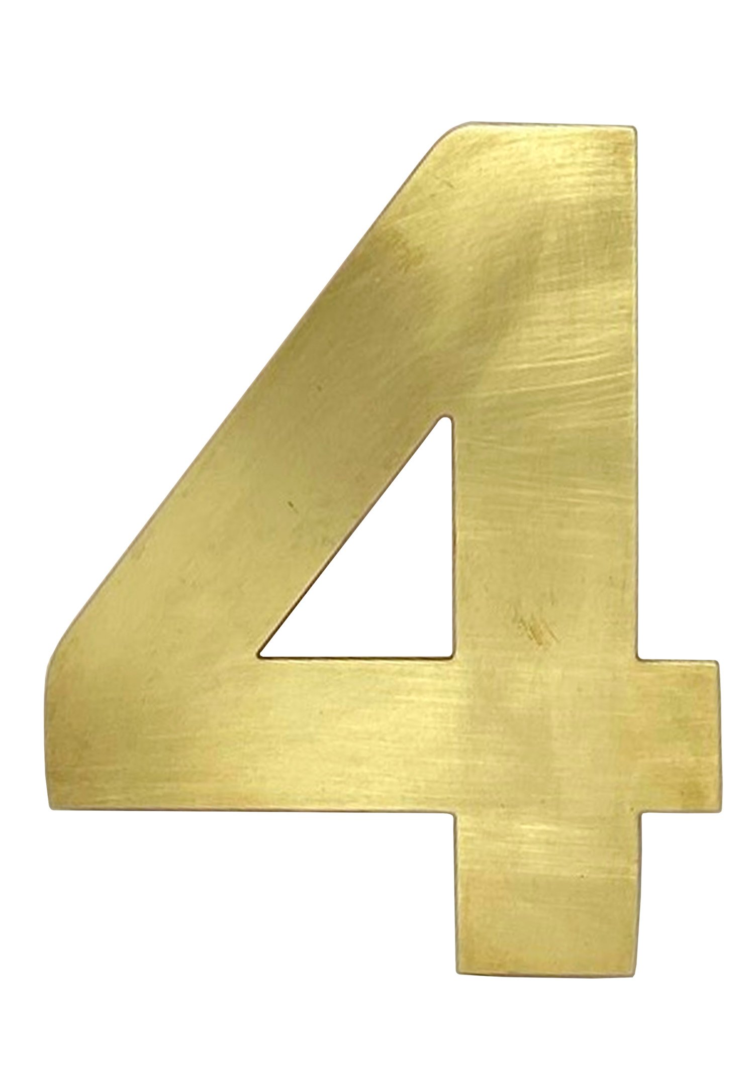 Brass House Numbers 'Lean Serif' 150mm - Hatchet Studio | Brass ...