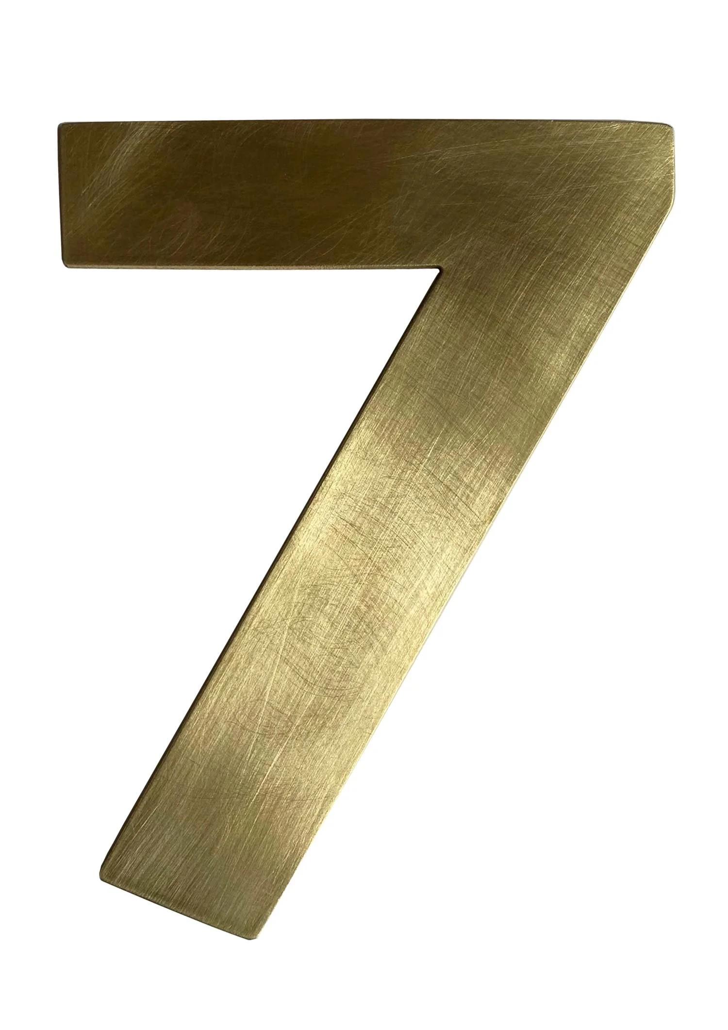 Brass House Numbers 'Lean Serif' 150mm - Hatchet Studio | Brass ...