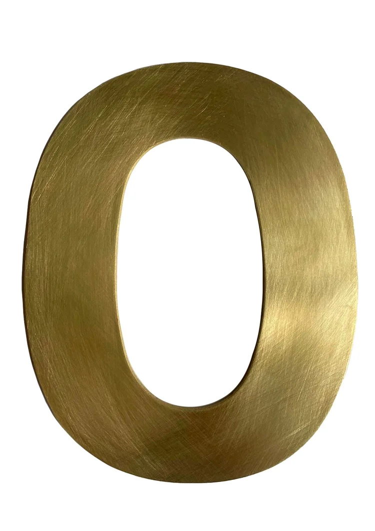 Brass House Numbers 'Lean Serif' 150mm - Hatchet Studio | Brass ...
