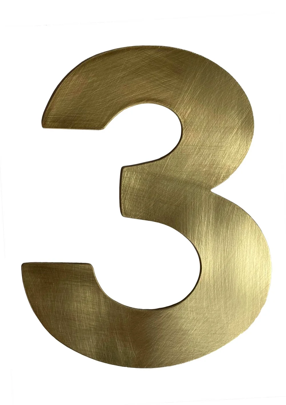 Brass House Numbers 'Lean Serif' 150mm - Hatchet Studio | Brass ...