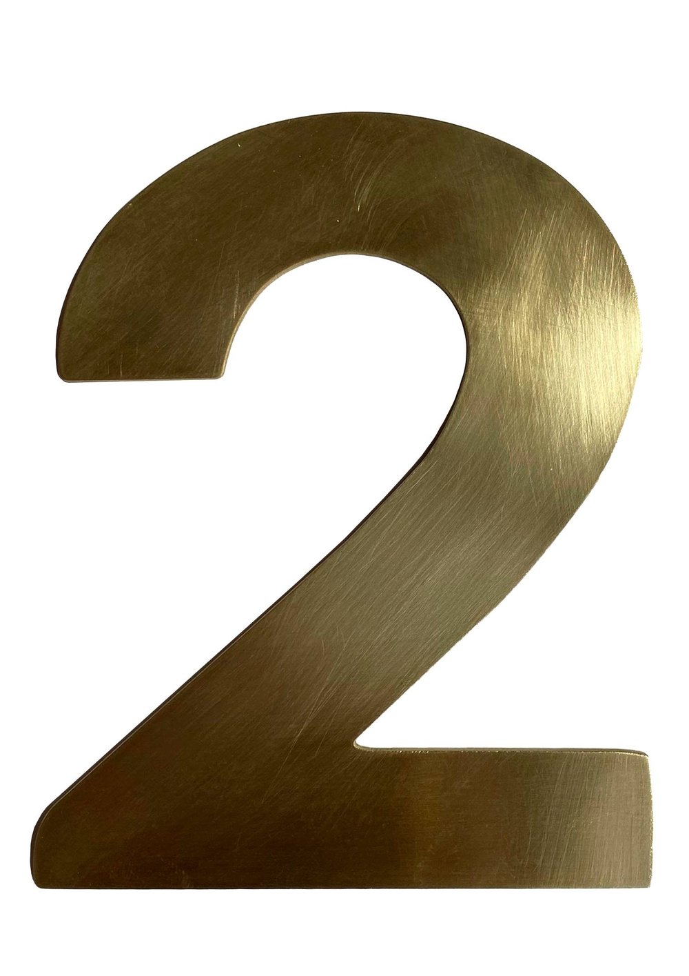 Brass House Numbers 'Lean Serif' 150mm - Hatchet Studio | Brass ...