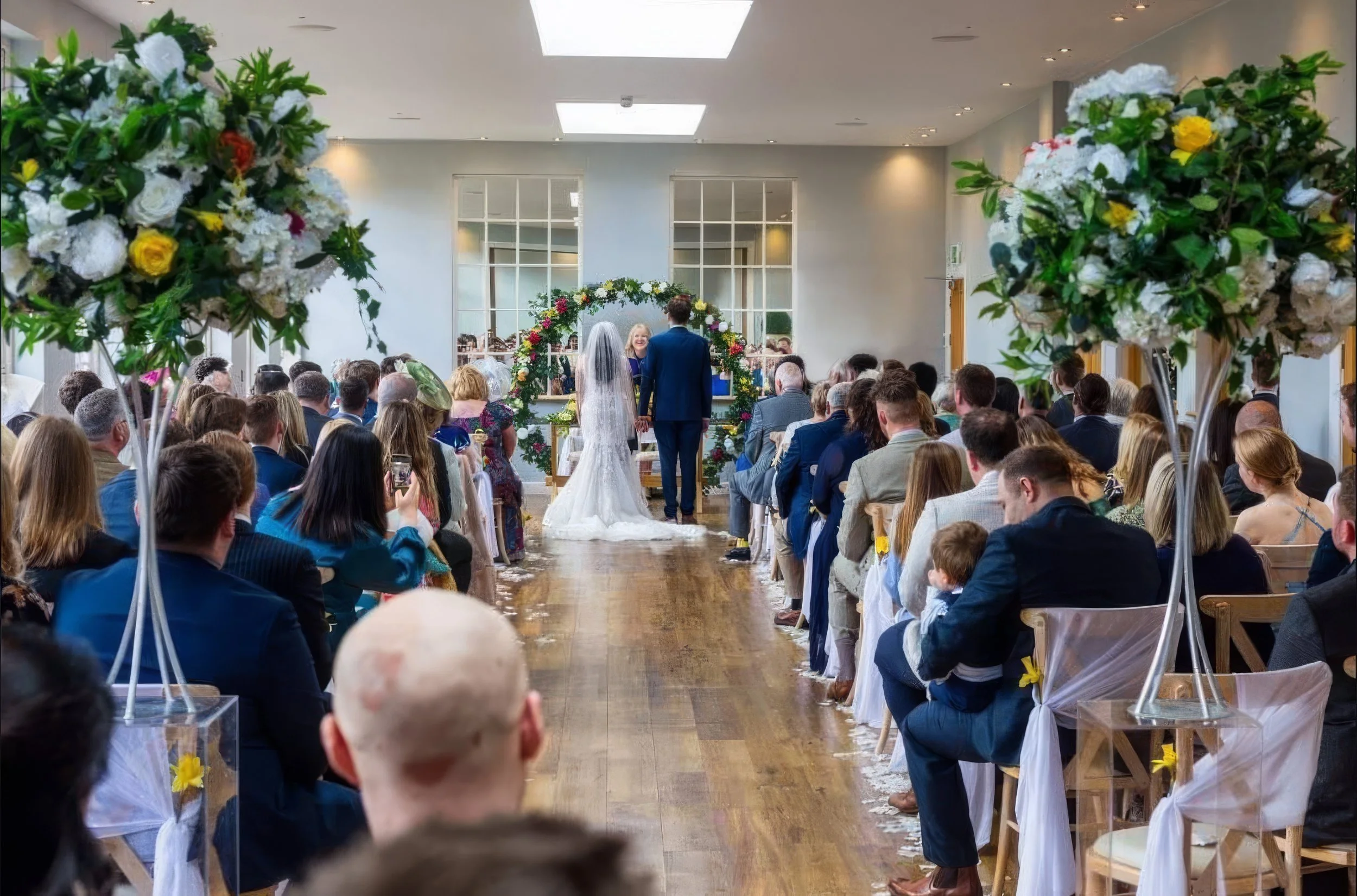 Stunning Aisle Decor at Bredenbury Court Barns: Laura & Russell's Wedding — The Wedding House ...