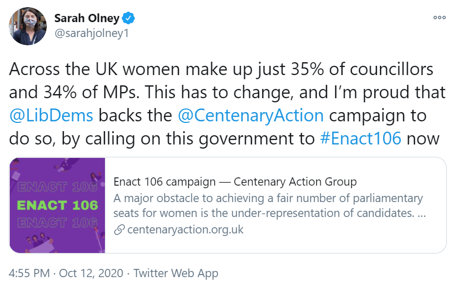 Enact 106 campaign — Centenary Action Group