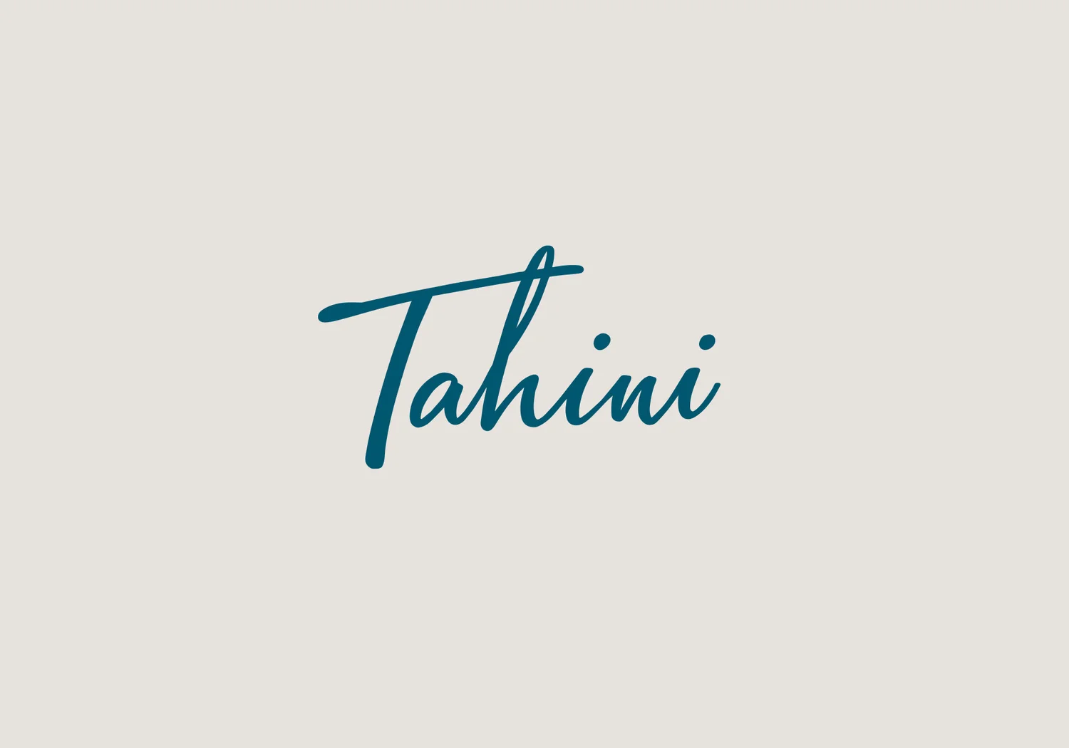 Branding for Tahini Restaurant, Harpenden — Good Noise