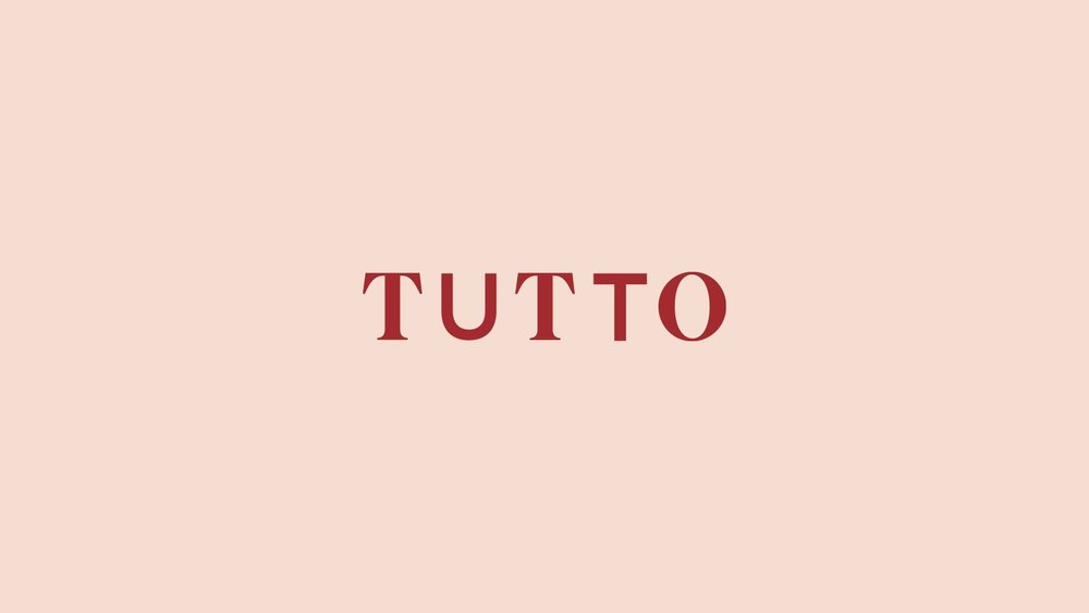 Restaurant branding Tutto, Brighton — Good Noise