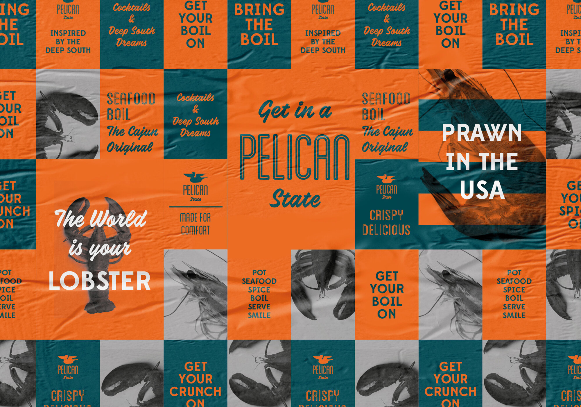 Branding for Pelican State fast/casual restaurant chain in London ...