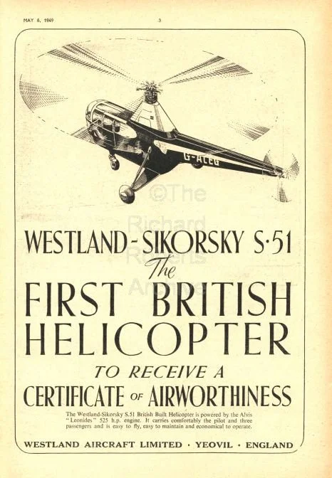 Transport Advertising - The Westland S-51 Dragonfly Helicopter — The ...
