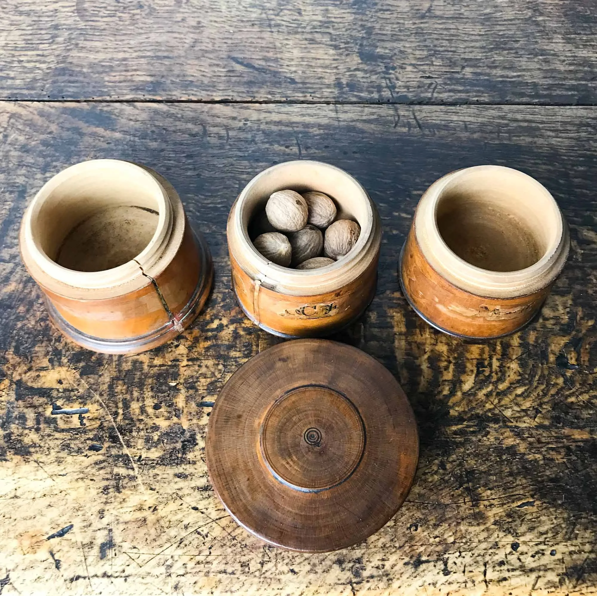 Antique Swedish Treen Pot — Antique and Unique